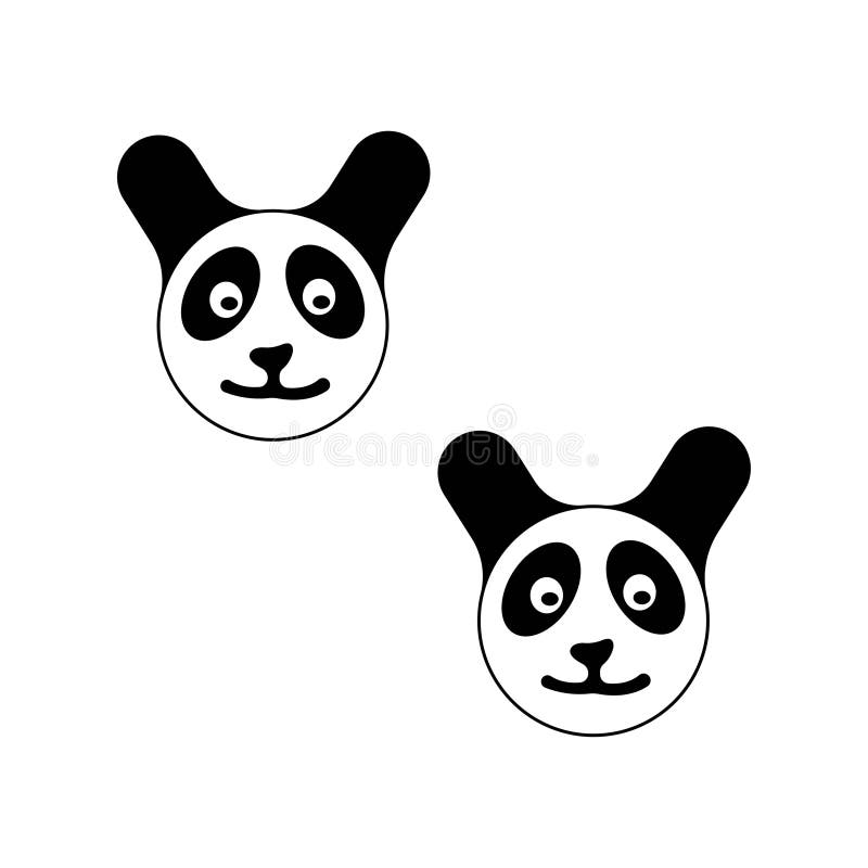 Circle Shape with Cute Panda Inside Stock Vector - Illustration of ...