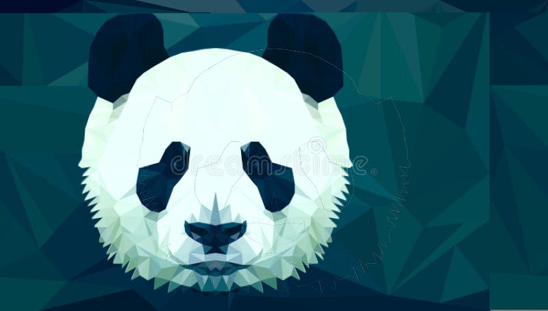 Polygon red panda stock vector. Illustration of cute - 68681024