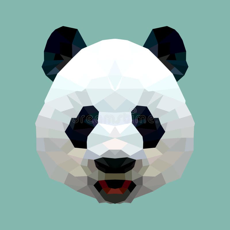 Polygon red panda stock vector. Illustration of cute - 68681024
