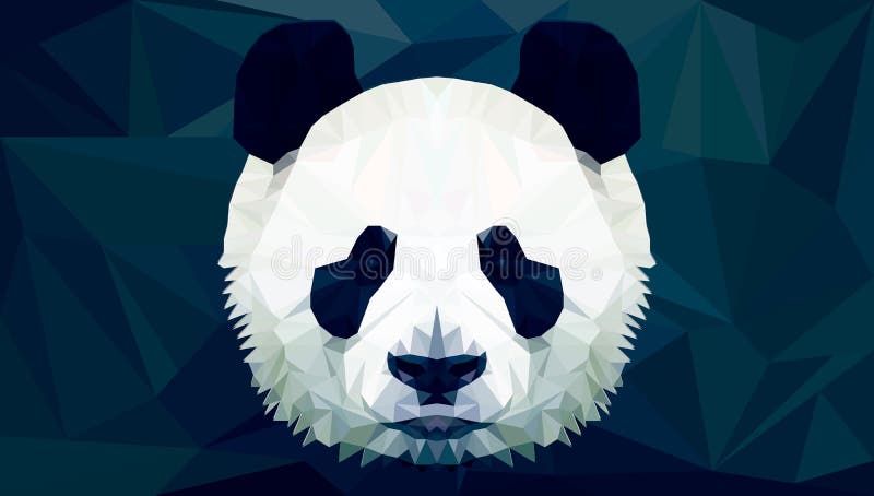Polygon red panda stock vector. Illustration of cute - 68681024