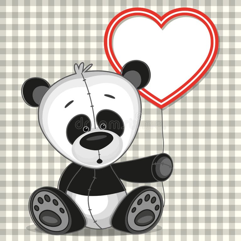 Panda Heart Drawing Stock Illustrations – 3,782 Panda Heart Drawing ...