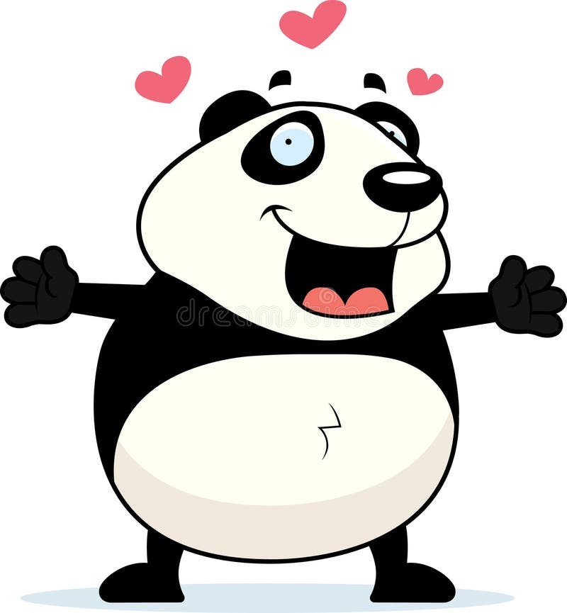 Panda Hug stock vector. Illustration of hearts, animal - 15758830