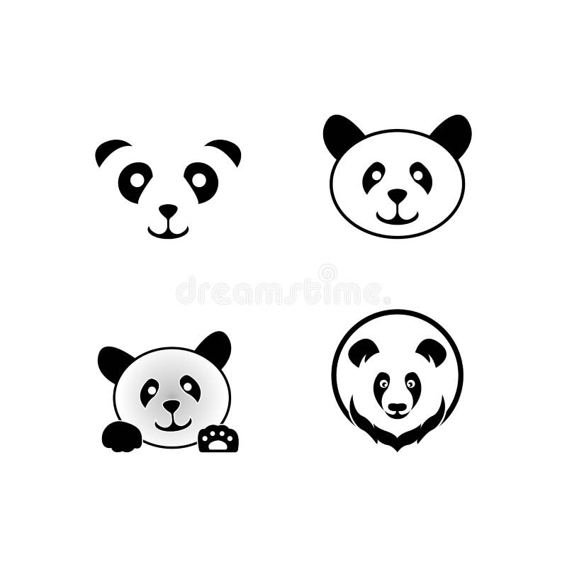 Panda Icon Logo Vector Design Stock Vector - Illustration of design ...
