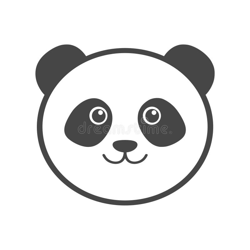 Panda Icon with Long Shadow - Vector Illustration Stock Vector ...