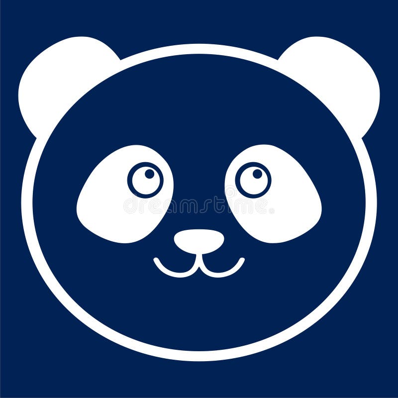 Panda Icon with Long Shadow - Vector Illustration Stock Vector ...