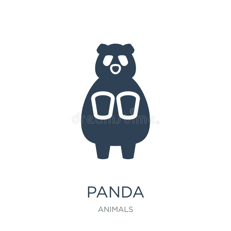 Panda Icon in Trendy Design Style. Panda Icon Isolated on White ...