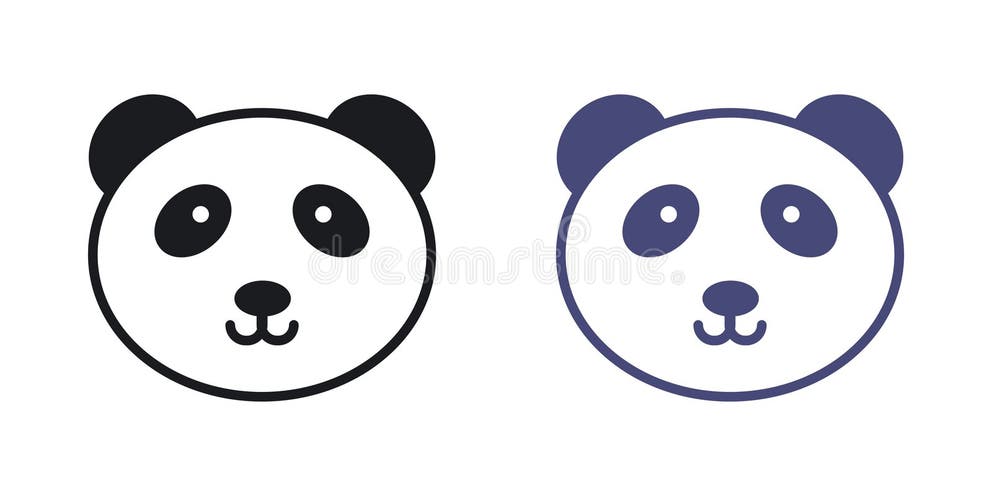Panda icon vector stock vector. Illustration of silhouette - 348158798
