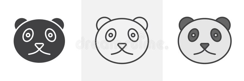 Panda icon vector stock vector. Illustration of funny - 348469183