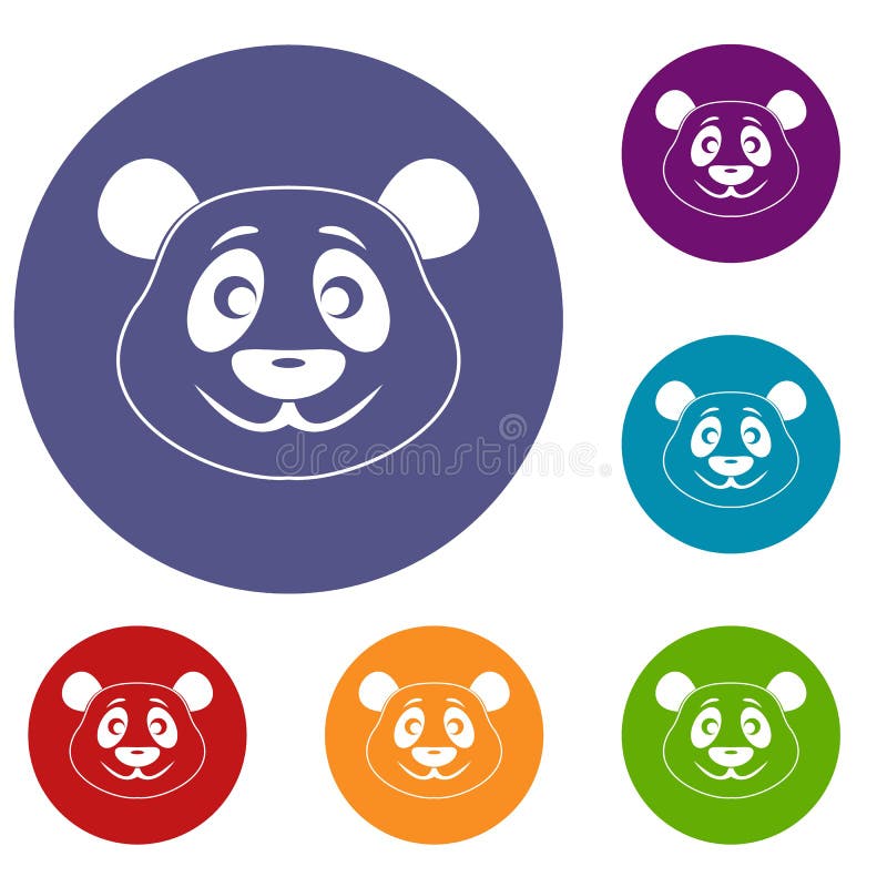 Panda icons set stock vector. Illustration of sichuan - 96462532
