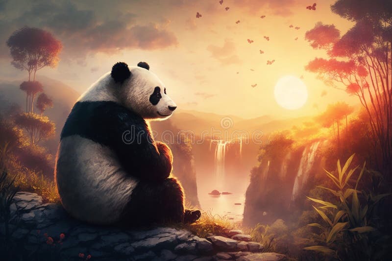 Sunset Panda Stock Illustrations – 199 Sunset Panda Stock Illustrations ...