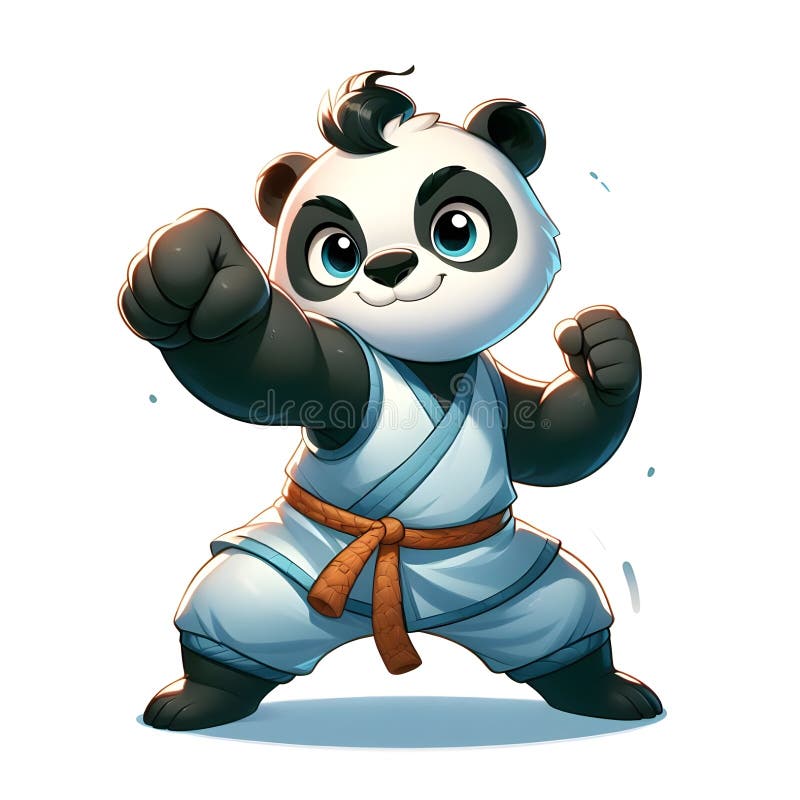 Panda kung fu master. stock illustration. Illustration of chinese ...