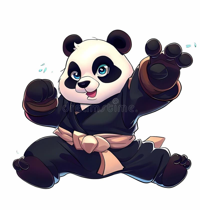 Panda Kung Fu Panda Fighter Stock Illustration - Illustration of animal ...