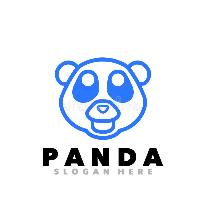 Panda line symbol logo 向量例证. 插画 包括有 字体, 要素, 字符, 快乐, 逗人喜爱 - 297087239
