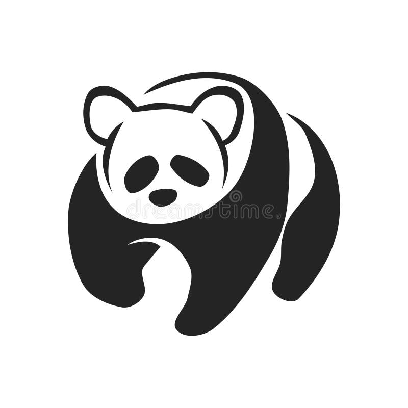 Panda Logo Template Isolated. Brand Identity. Icon Abstract Vector ...
