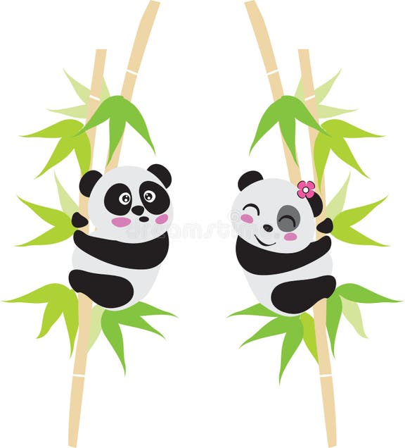Panda Love stock vector. Illustration of happy, eternity - 10136195