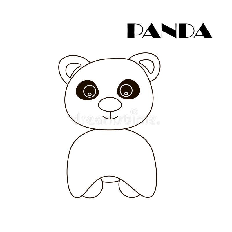 Panda. the Outline of the Illustration. Vector. Stock Vector ...