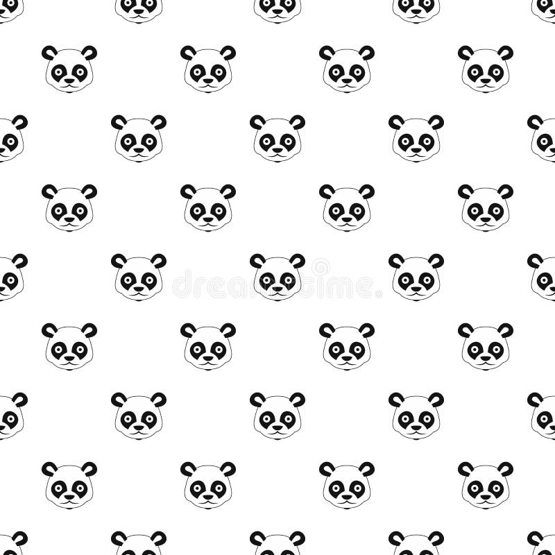Panda Pattern, Simple Style Stock Vector - Illustration of blog, panda ...