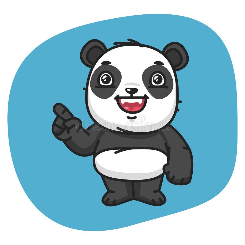 Panda Points Finger stock vector. Illustration of bamboo - 84018316