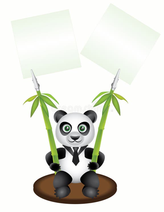 Panda-Push pin notes stock vector. Illustration of board - 10685921