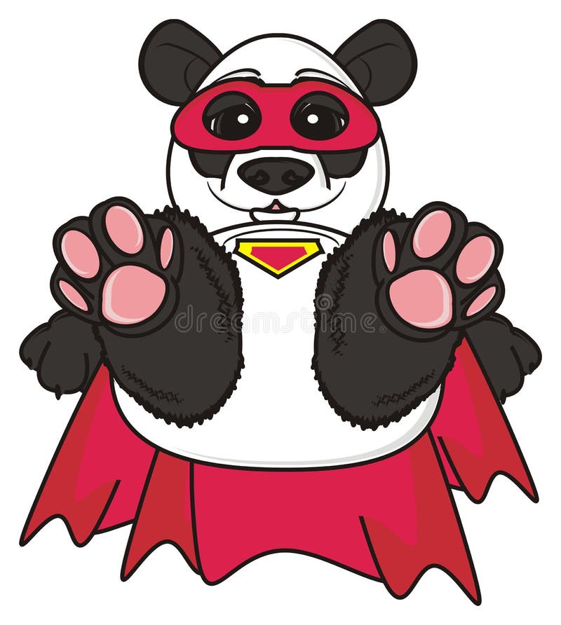 Hero panda stock vector. Illustration of super, characters - 42642939