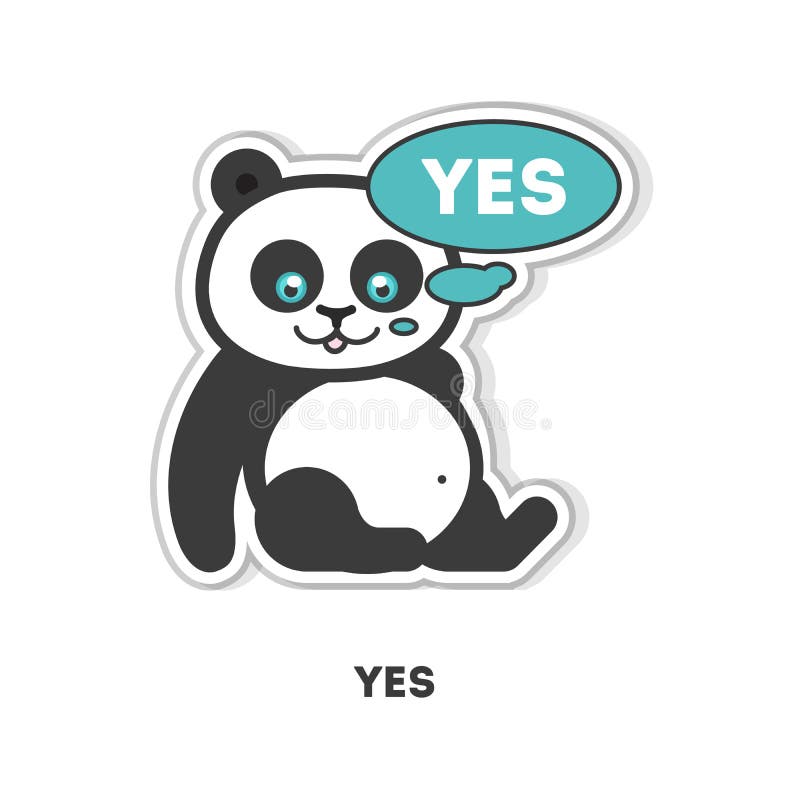 Cute Panda, Stickers Collection, in Different Poses, Different Moods ...