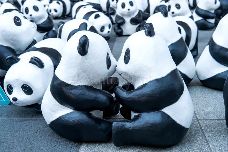 Panda Sculptures of Hand Make. Stock Image - Image of hand, china: 64601575