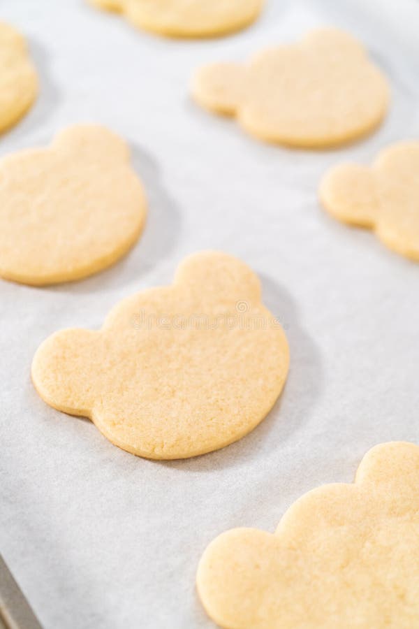 Panda Shaped Shortbread Cookies with Chocolate Icing Stock Photo ...