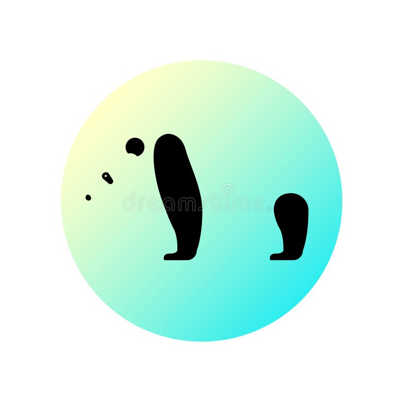 Panda with side view icon. stock vector. Illustration of nature - 93691081