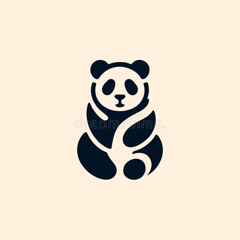 Panda Logo Design Concept Icon Stock Vector - Illustration of icon ...