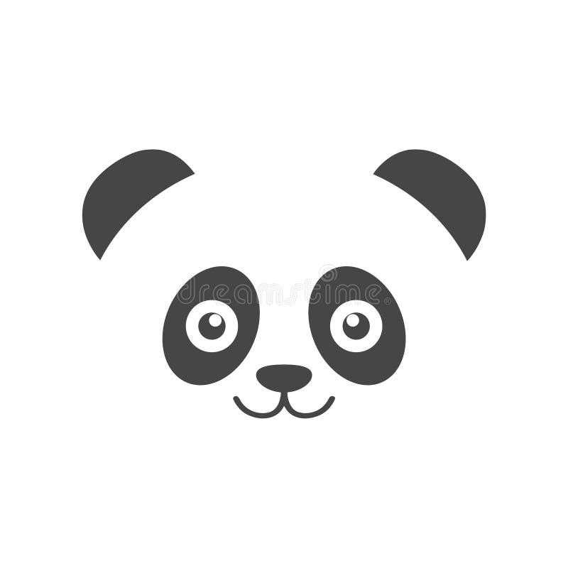 Panda Simple Flat Vector Illustration Stock Vector - Illustration of ...