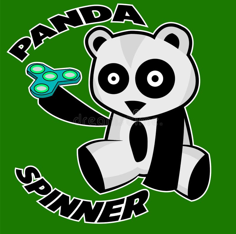 Panda spinner stock illustration. Illustration of spinner - 98027720