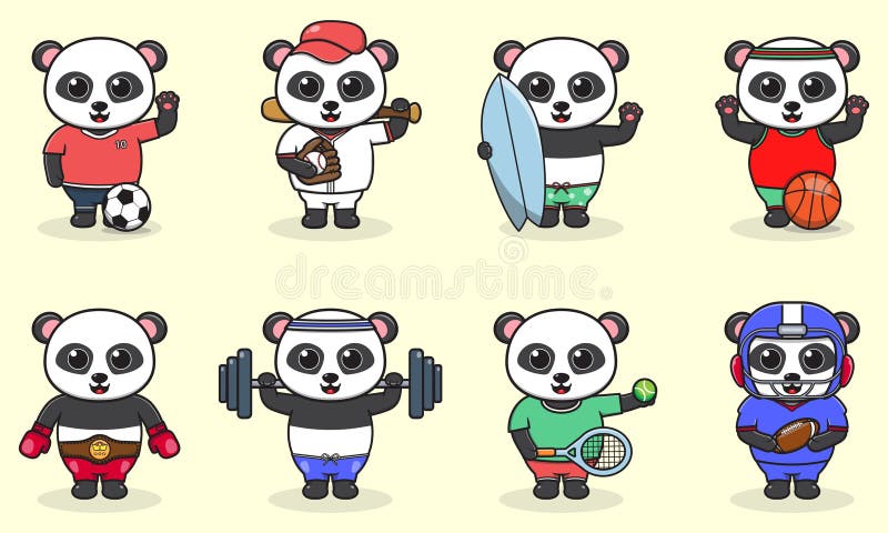 Panda Wearing Red Hat Waving Hand Stock Vector - Illustration of animal ...