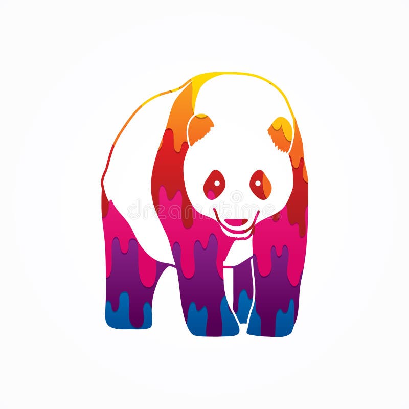 Panda Standing Graphic Vector. Stock Vector - Illustration of mammal ...