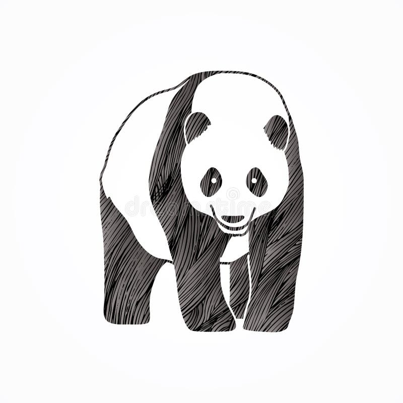 Panda Standing Graphic Vector. Stock Vector - Illustration of design ...