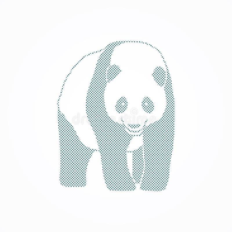Panda Standing Graphic Vector. Stock Vector - Illustration of logo ...