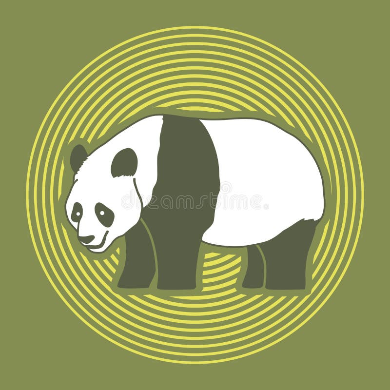 Panda standing side view stock vector. Illustration of asia - 88536573