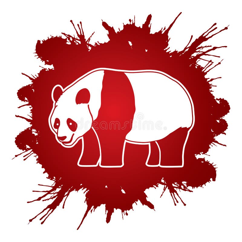 Panda standing side view stock vector. Illustration of face - 88536563