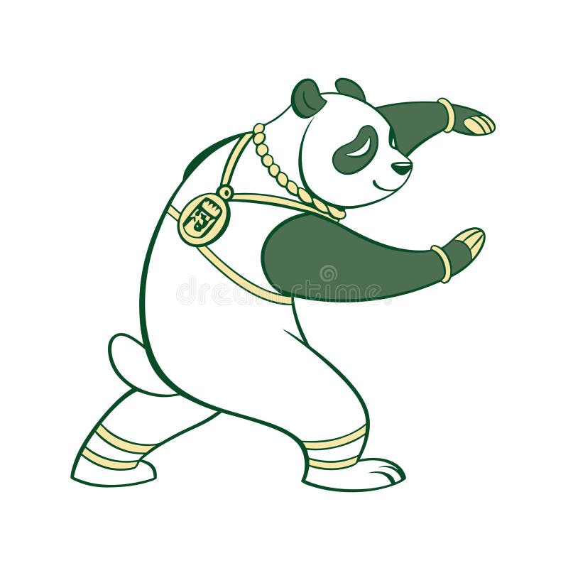 Panda Tai Chi Illustration for Creative Projects Stock Illustration ...