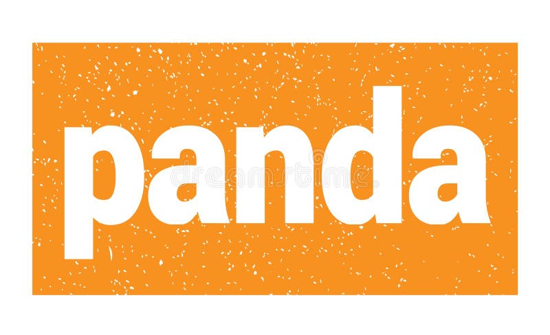 Panda Text Written on Orange Stamp Sign Stock Illustration ...