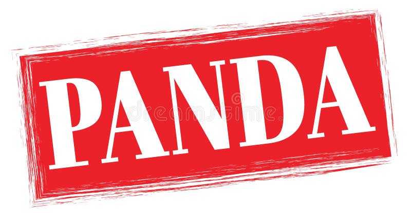 PANDA Text Written on Red Stamp Sign Stock Illustration - Illustration ...