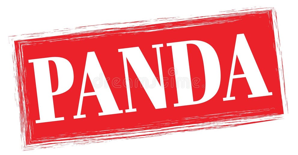 PANDA Text Written on Red Stamp Sign Stock Illustration - Illustration ...