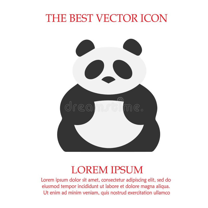 Panda Vector Icon Eps 10. Simple Isolated Illustration Stock Vector ...
