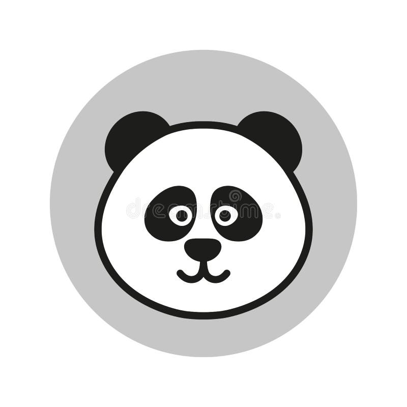 Panda vector icon stock vector. Illustration of eyes - 72620552