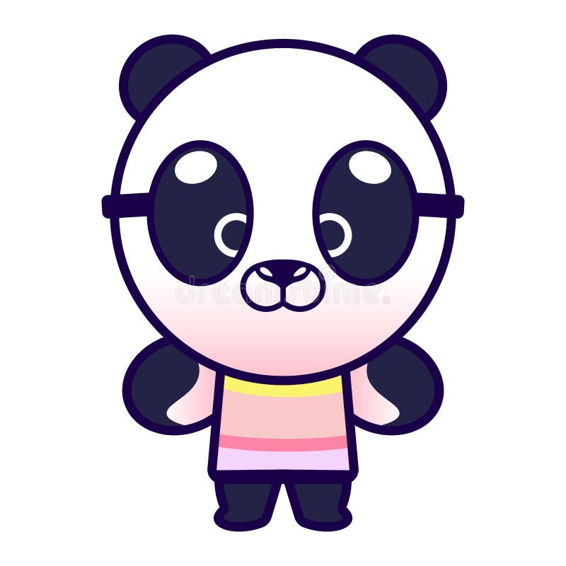 Panda Vector Illustration. Logo Cute Panda Icon Stock Vector ...