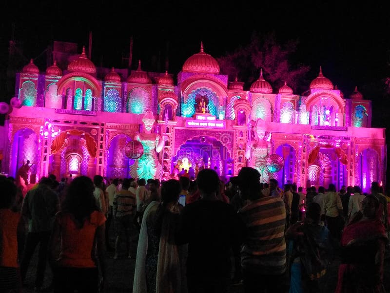 Pandal of Ganesh Chaturthi in Maharashtra Stock Image - Image of pandal ...