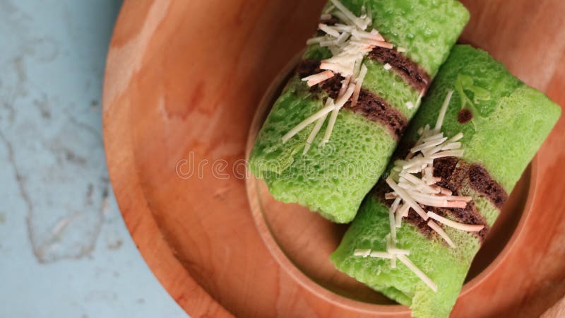Green pancake rolls - okee stock image. Image of healthy - 254803987