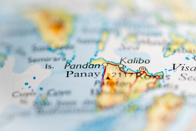 Pandan, Philippines Highlighted on a World Map Stock Photo - Image of ...