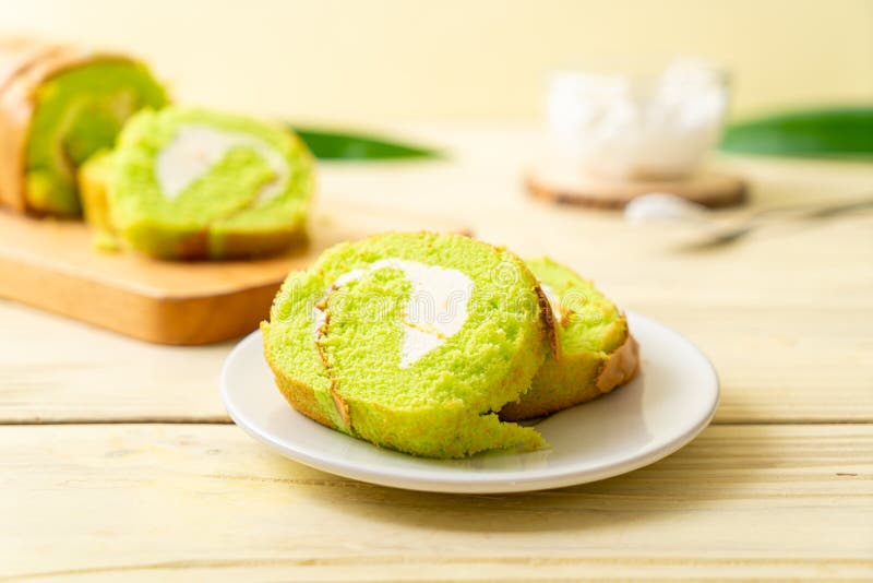 Pandan roll cake stock photo. Image of cake, dessert - 160711648