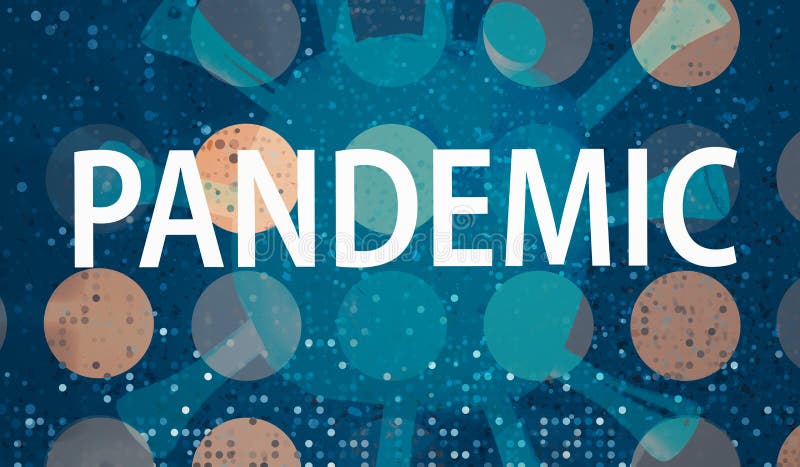 Pandemic Theme with Abstract Dots Background Stock Image - Image of ...