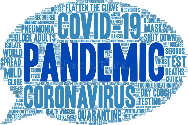 Pandemic Word Cloud stock vector. Illustration of distancing - 178212790